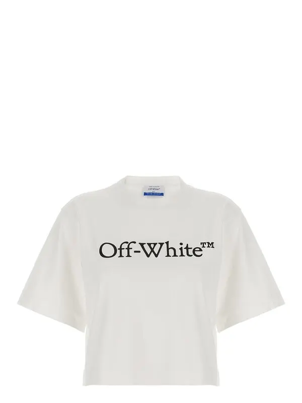 Off-White Big Logo Cropped T-shirt - White