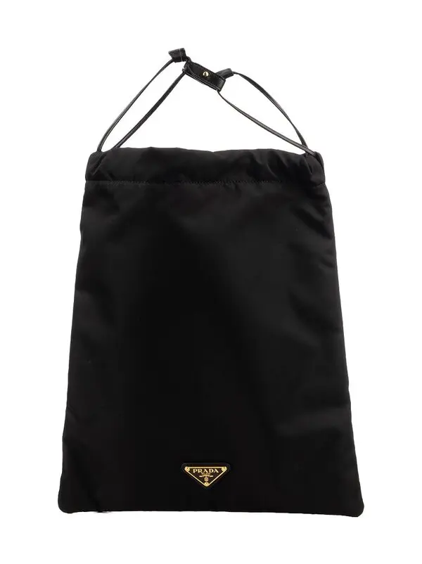 Prada Black Nylon Drawstring Pouch Bag - Multicolor