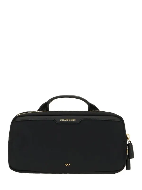ANYA HINDMARCH Black Leather Top Handle Bag - Multicolor