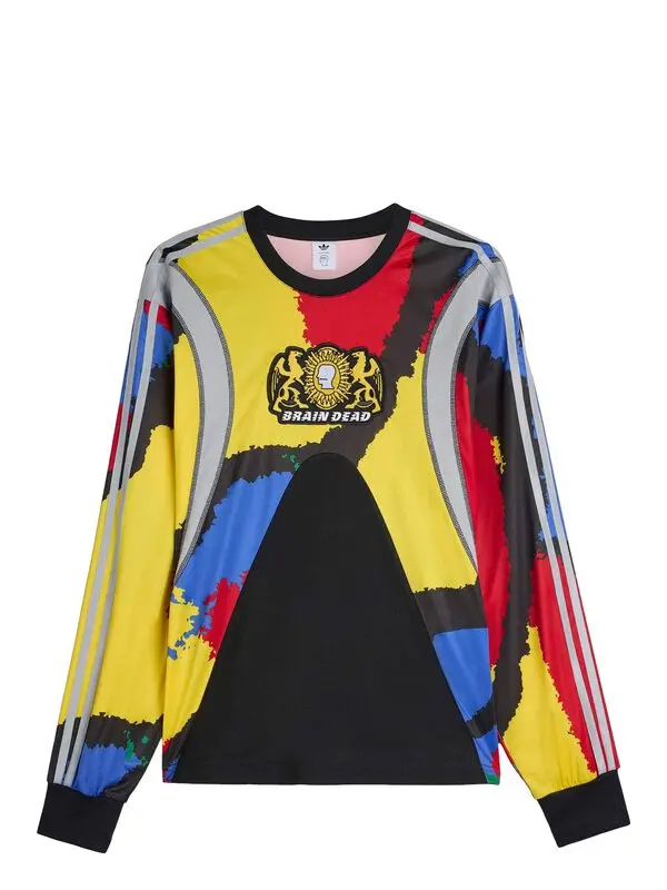 ADIDAS ORIGINALS X BRAIN DEAD Eqt Yellow Jersey With Logo Patch - Black
