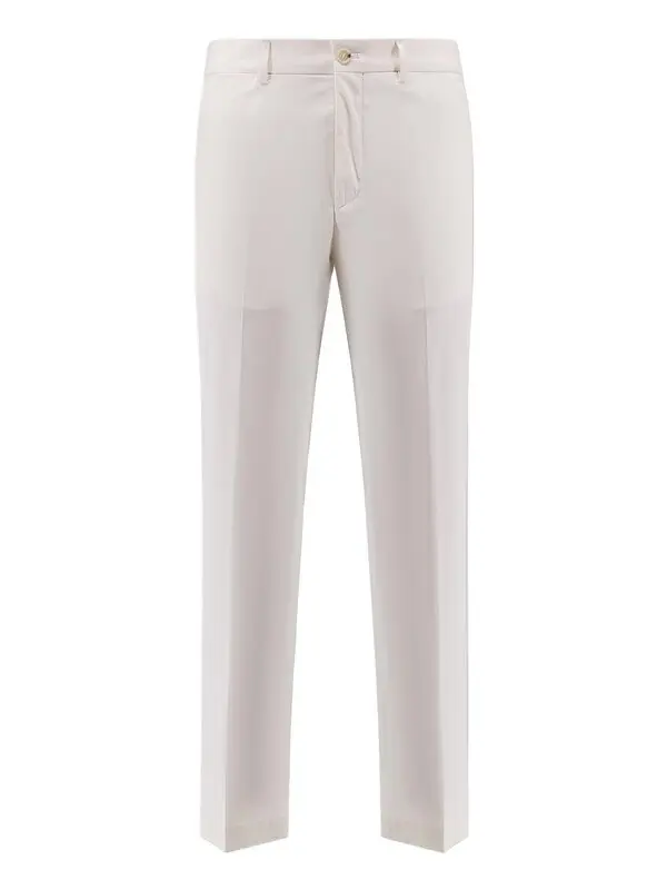 BOSS Cotton And Silk Blend Trousers - Multicolor