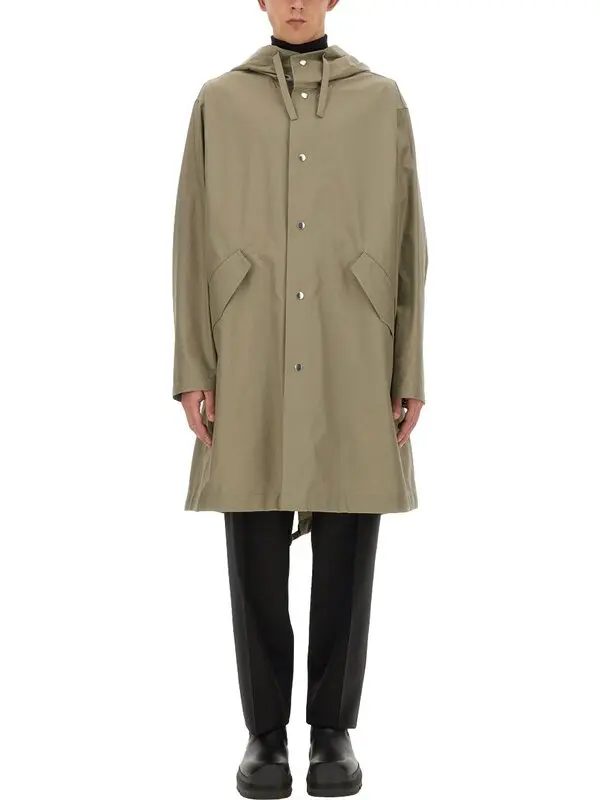 JIL SANDER Parka With Logo Detail - Green