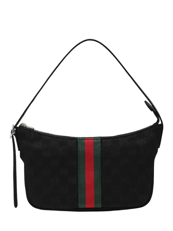 Gucci Small Gg Fabric Lunetta Bag - Black