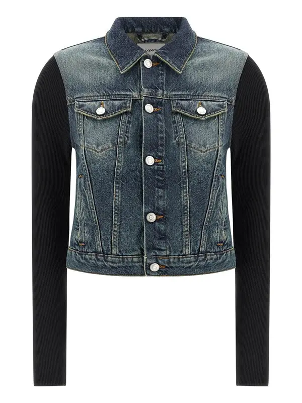 Coperni Hybrid Rib Denim Jacket - Blue