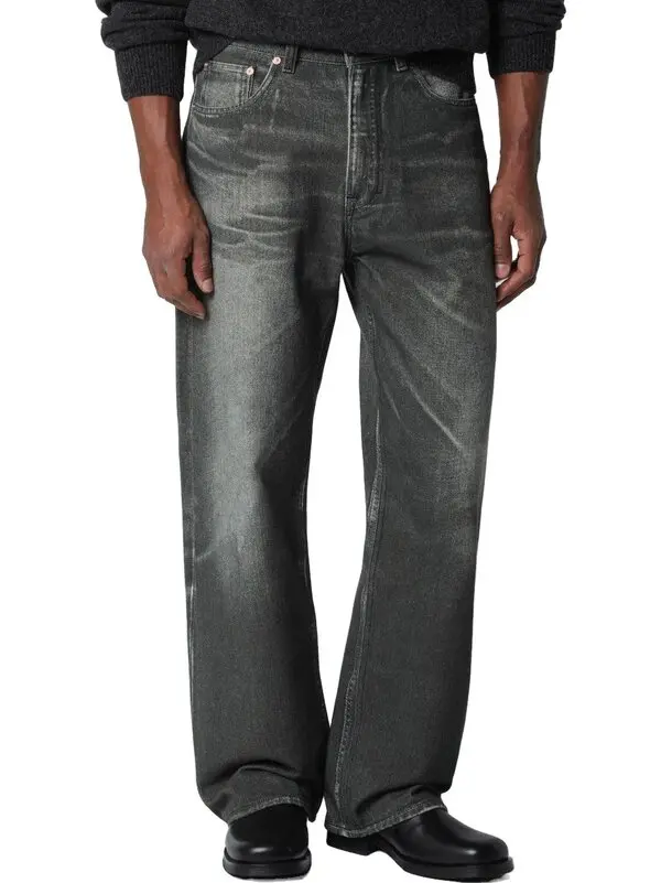 Our Legacy Aurora Print Wide Leg Jeans - Black
