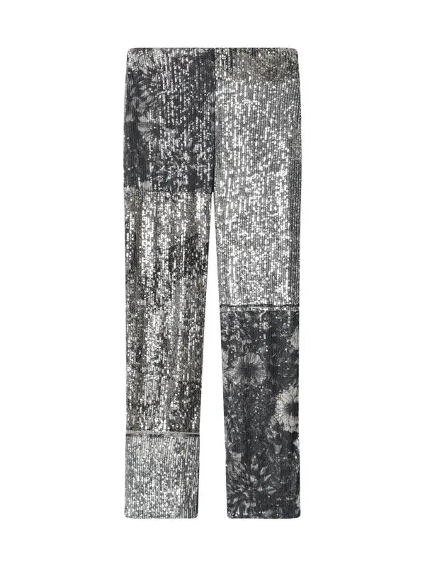 MAISON MARGIELA Patchwork Floral Sequin Trousers - Multicolor