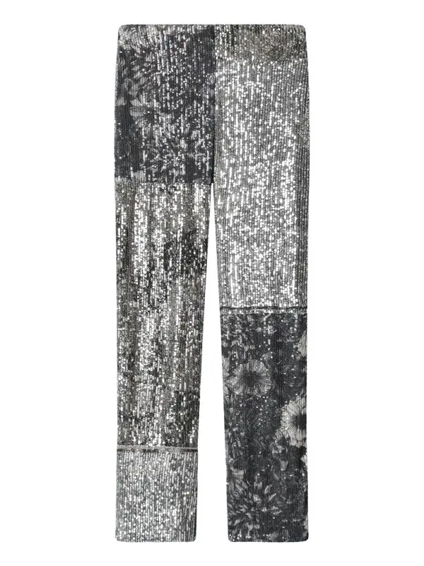 MAISON MARGIELA Patchwork Floral Sequin Trousers - Multicolor