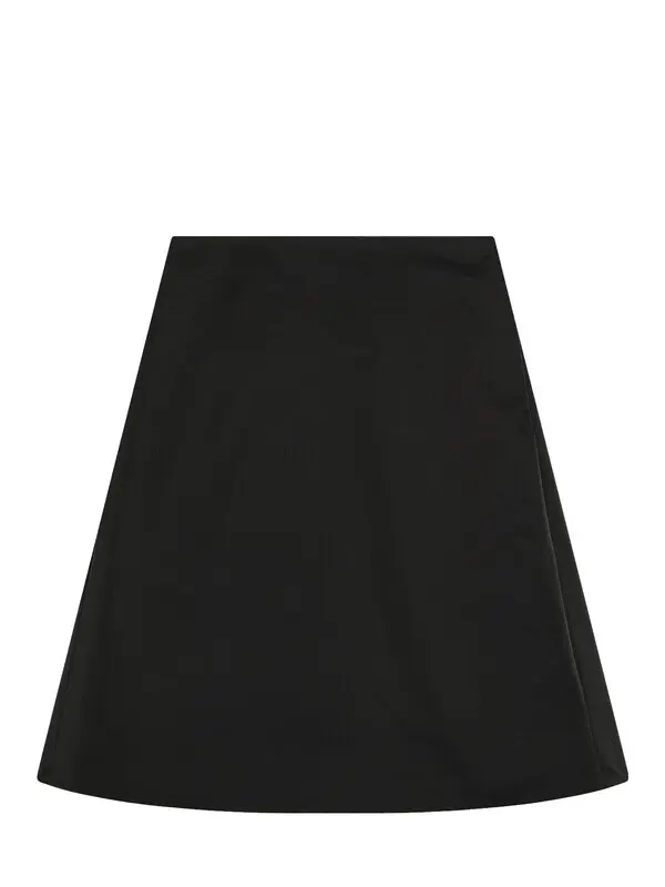 Alexander McQueen Flared Skirt In Silk Blend - Black