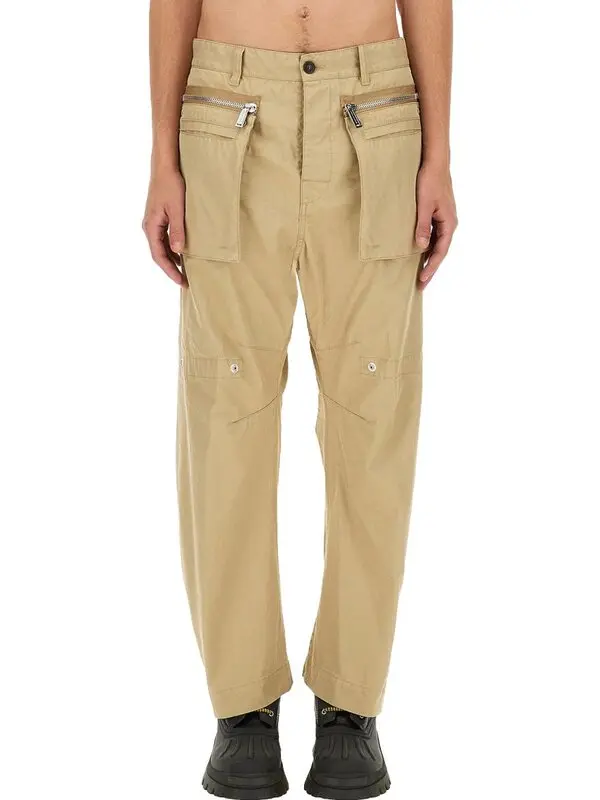Dsquared2 Cotton Cargo Pants - Cream