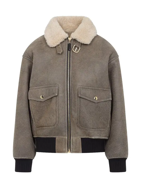 Celine Aviator Embroidered Blouson - Brown