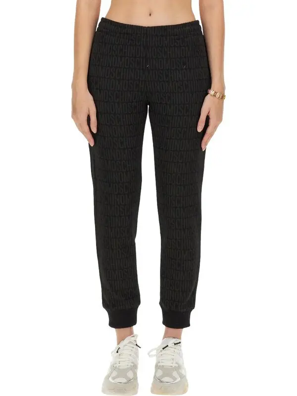 Moschino All-over Logo Jogging Pants - White