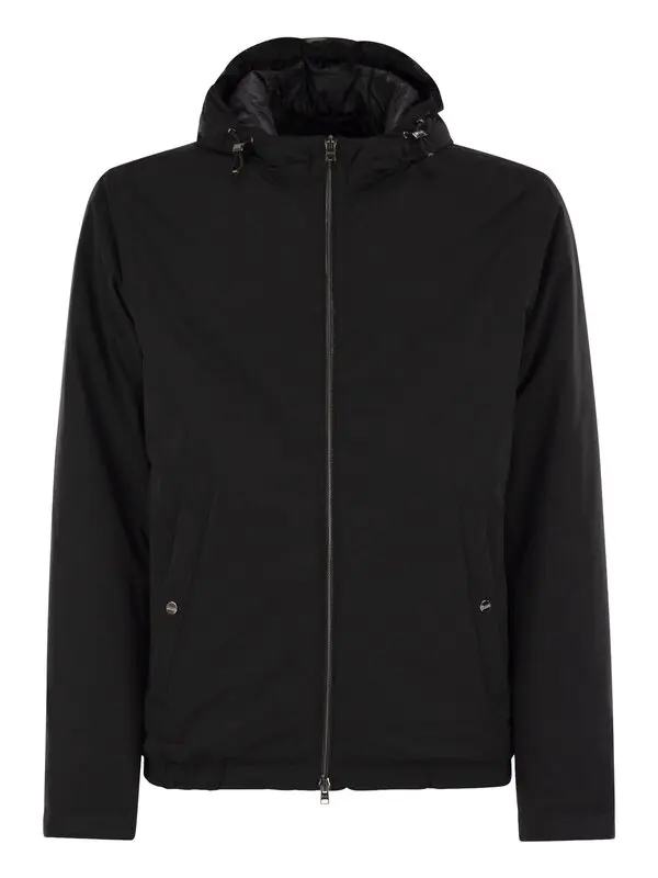 Herno Nylon Travel Jacket With Packable Design - Black