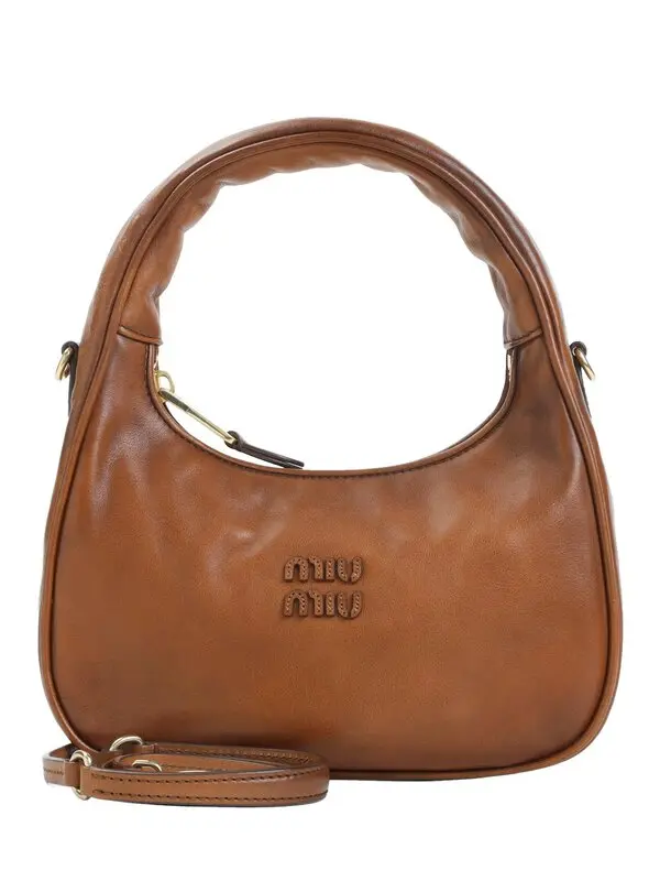 Miu Miu Calf Leather Shoulder Bag - Brown
