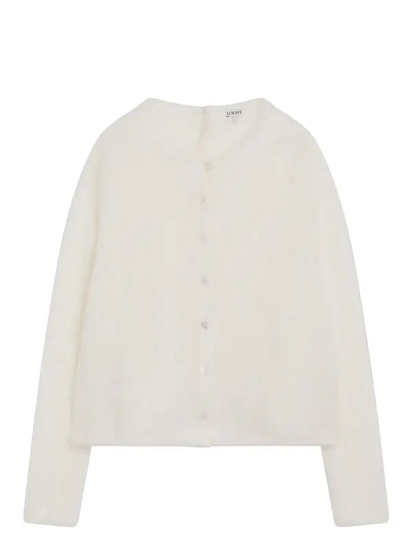 Loewe Mohair-blend Cardigan - Silver