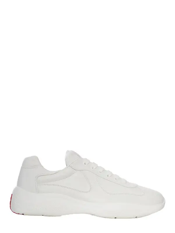 Prada America's Cup Leather Sneakers - White