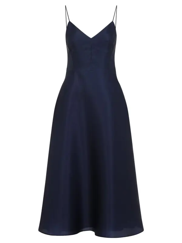 Alberta Ferretti Triple Organza Midi Dress - Blue