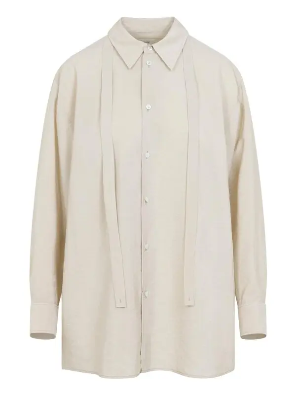 LEMAIRE Silk Long Shirt With Tie Detail - Multicolor