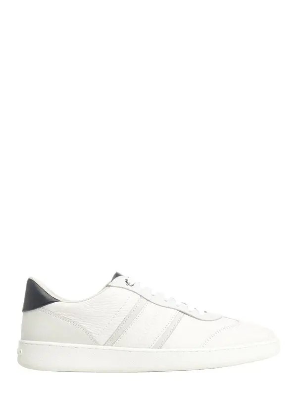 FERRAGAMO Achille Calfskin And Nubuck Sneakers - White