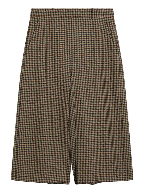 Saint Laurent Wool Culotte Skirt - Cream