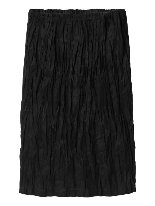 TOTEME Crinkled Linen Skirt - Black