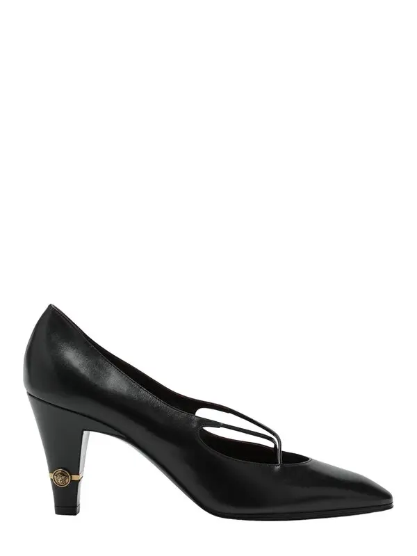 Versace Giulietta Leather Pumps - Black