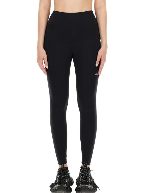 Balenciaga Leggings With Logo - Black