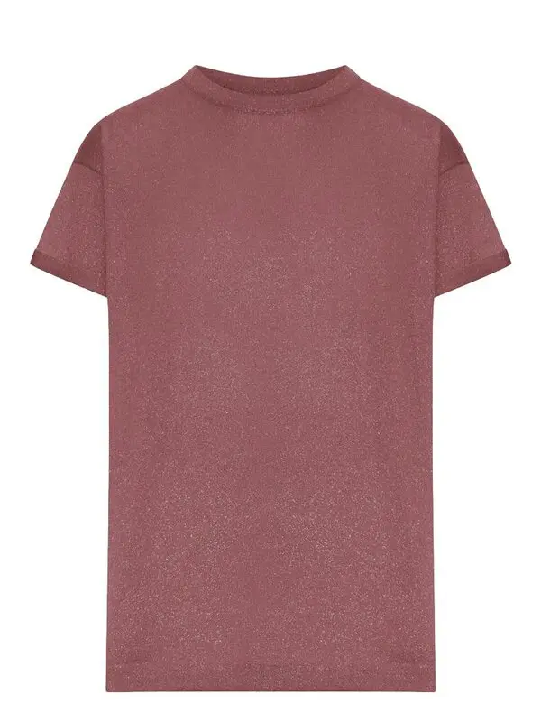 Brunello Cucinelli Cashmere And Silk Lurex T-shirt - Multicolor