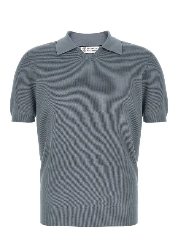 Brunello Cucinelli English Coast Polo Shirt - Blue