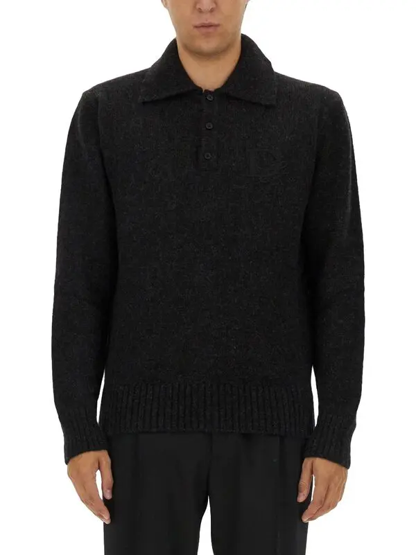 Dolce & Gabbana Wool Polo - Black