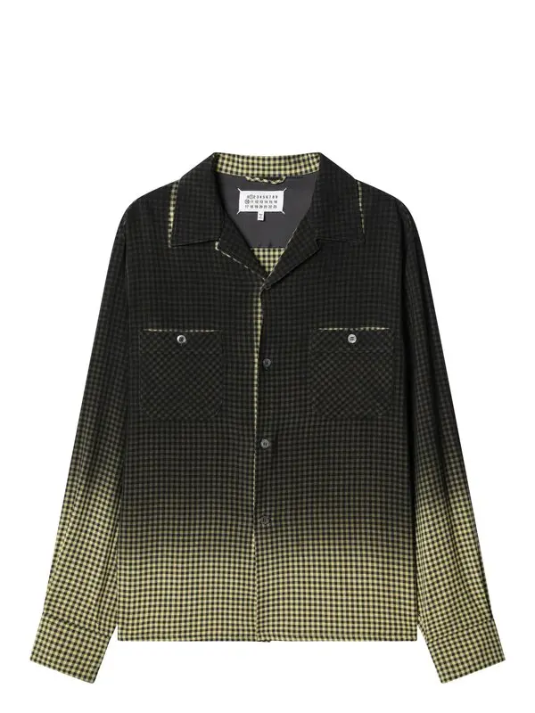 MAISON MARGIELA Gradient Check Viscose Shirt - Black