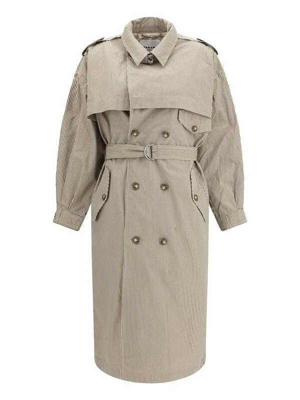 Isabel Marant Étoile Chilma Striped Coat - Green