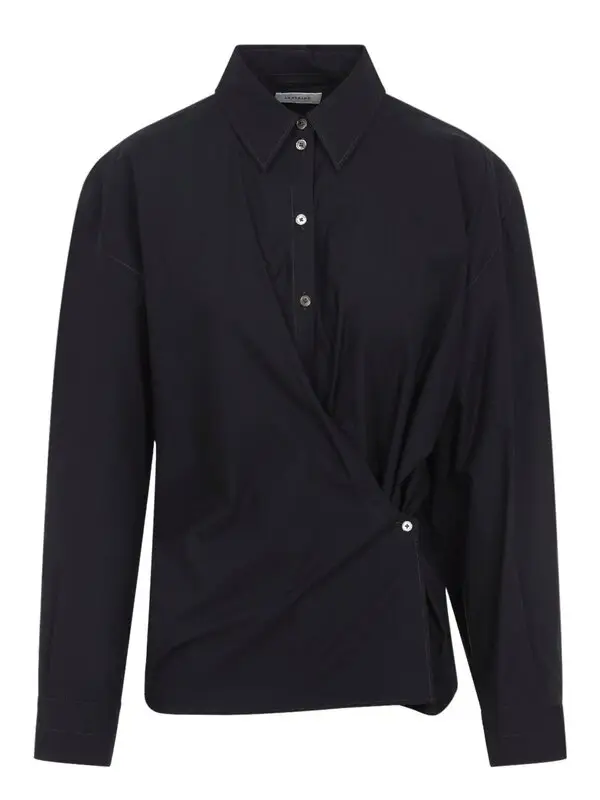 LEMAIRE Straight Collar Twisted Shirt - Blue