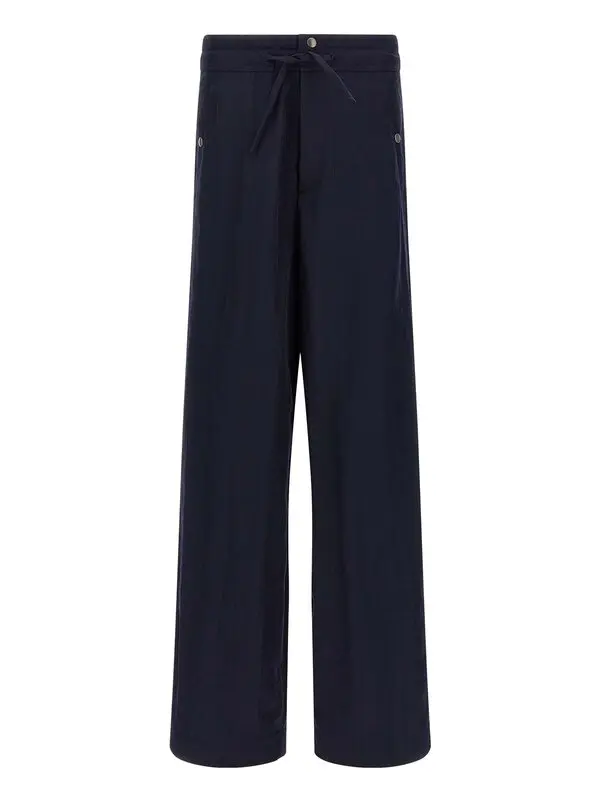 Dries Van Noten Prima Wide Leg Water-repellent Nylon Pants - Blue