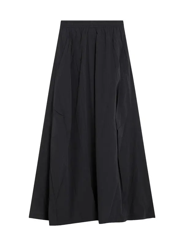 Balenciaga Washed Cotton Maxi Skirt - Black