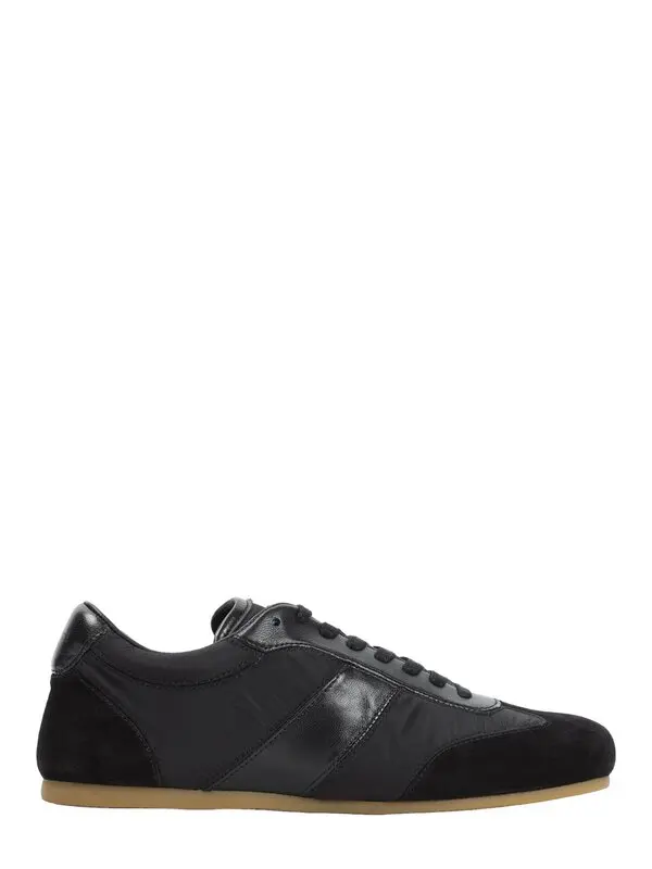LEMAIRE Soft Runner Sneakers In Polyamide And Calf Leather - Black