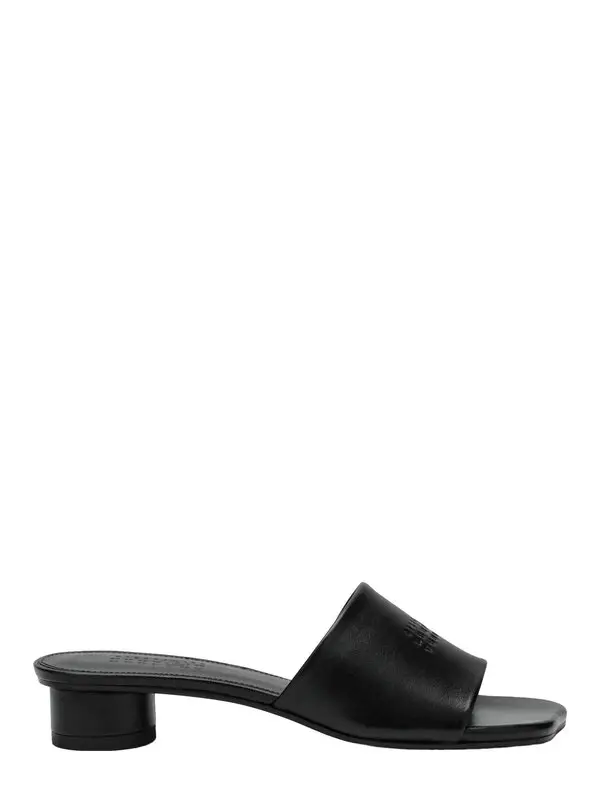 MAISON MARGIELA Nappa Leather Low Heel Sandals - Black