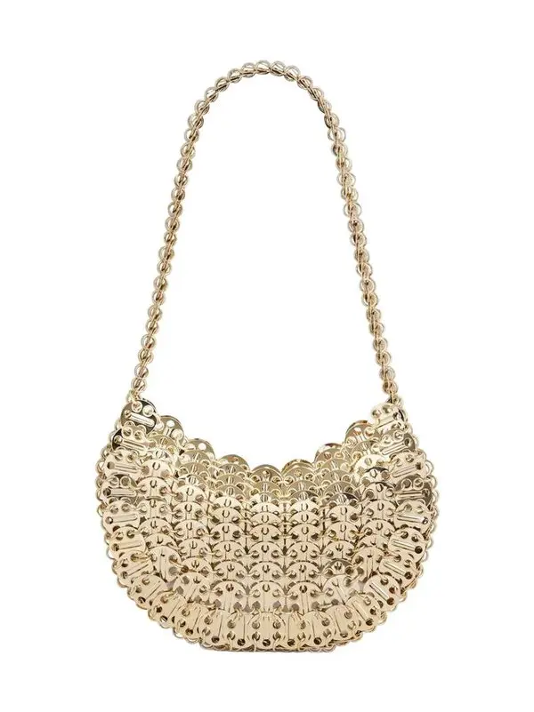 Rabanne Disc Detail Shoulder Bag - Gold