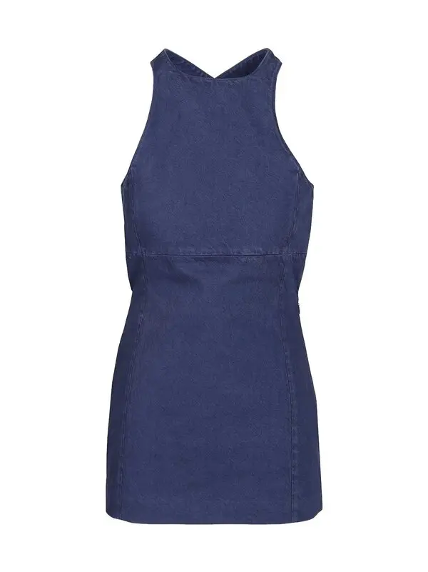 Miu Miu Gabardine Mini Dress - Blue
