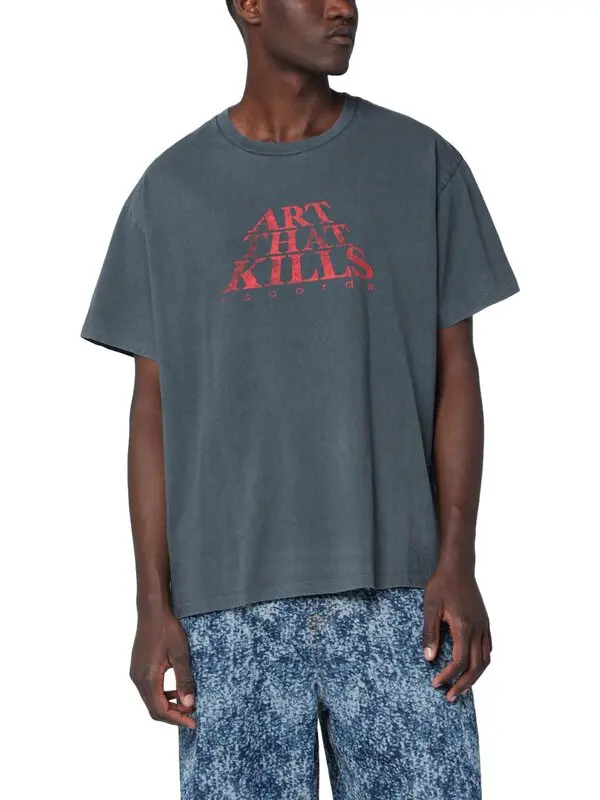 GALLERY DEPT. The Force Logo Vintage-effect T-shirt - Black