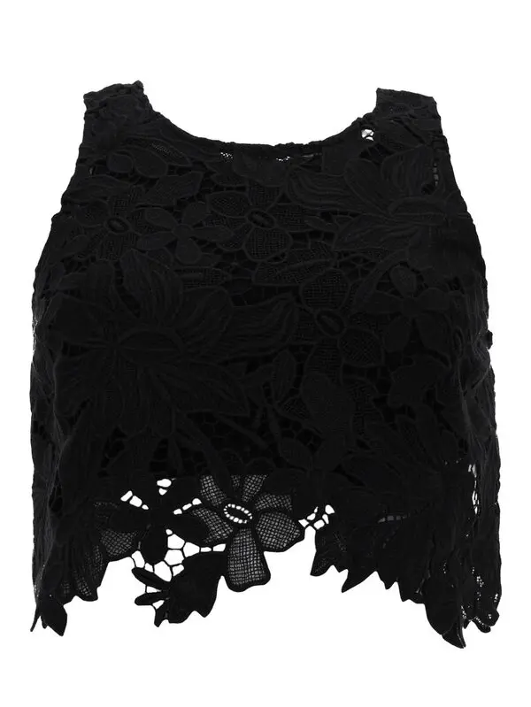 Sportmax Vasto Macrame Top - Black