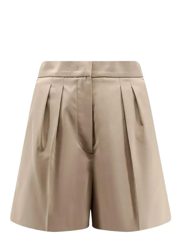 Max Mara Tabacco Stretch Cotton Shorts - Multicolor