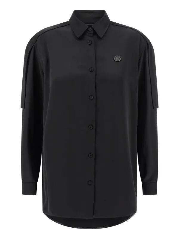 Moncler X Edward Enninful Fluid Satin Shirt - Black