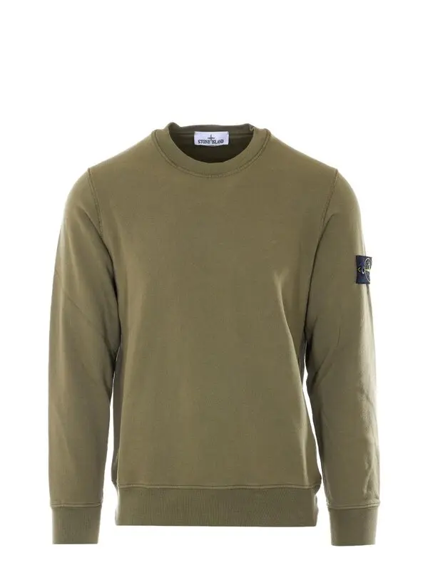 Stone Island Crew Neck Long Sleeve Sweatshirt - Green