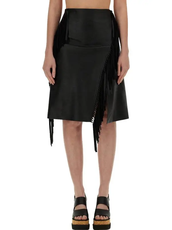 Stella McCartney Fringed Skirt - Black