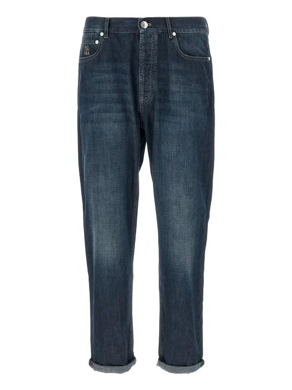 Brunello Cucinelli Straight Leg Denim Jeans - Blue