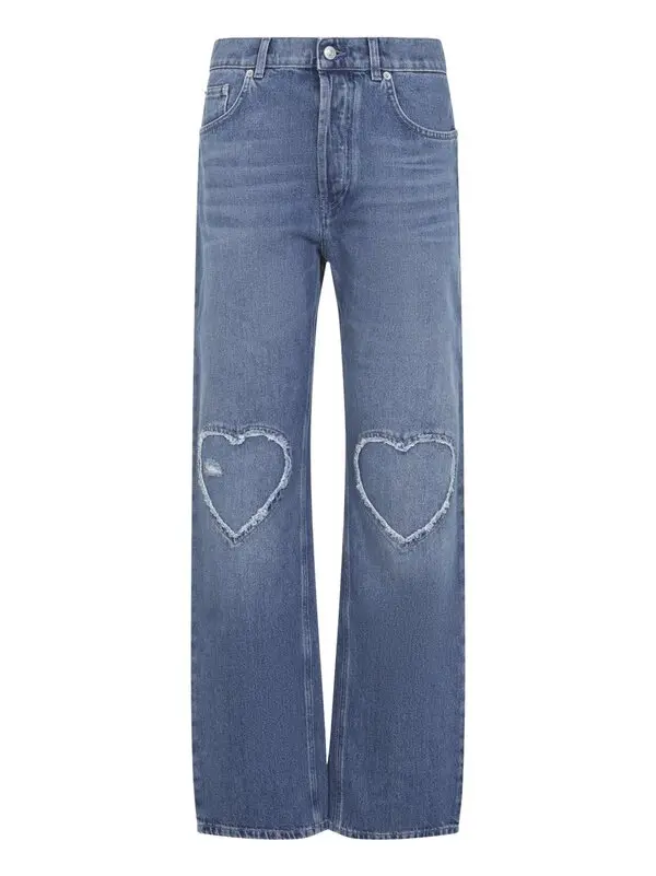 Moschino Straight Leg Cotton Jeans - Blue