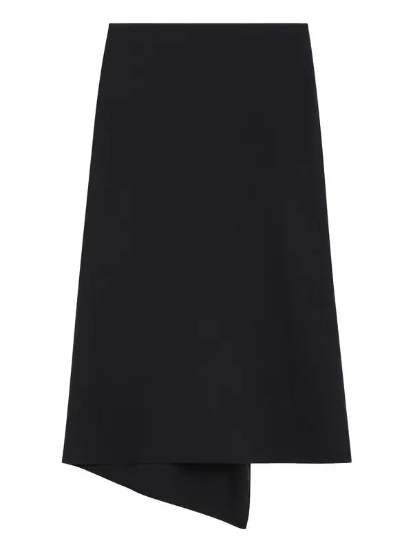 Victoria Beckham Wool Blend Asymmetrical Skirt - Blue