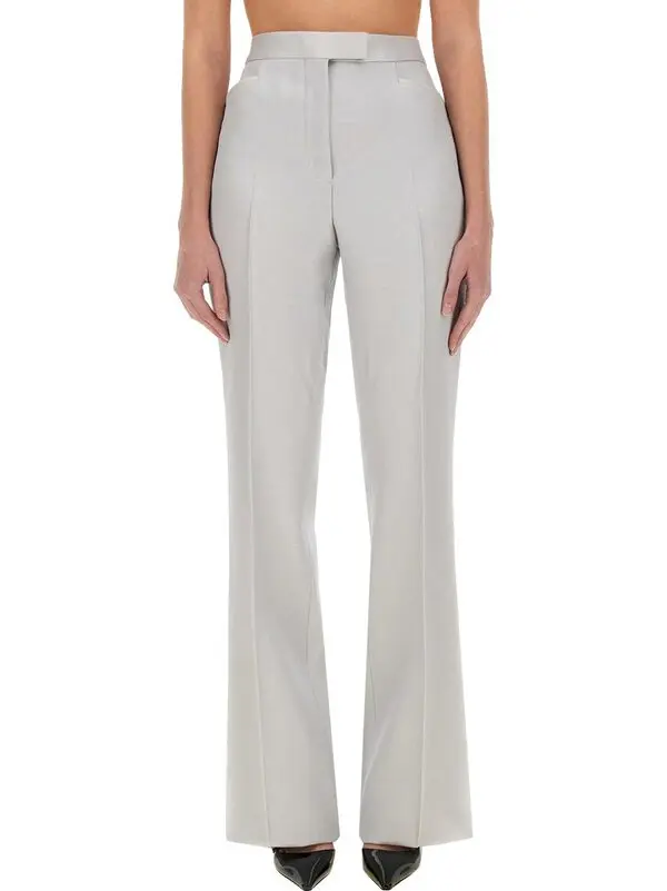 TOM FORD Wide Leg Tuxedo Tailored Pants - Gray