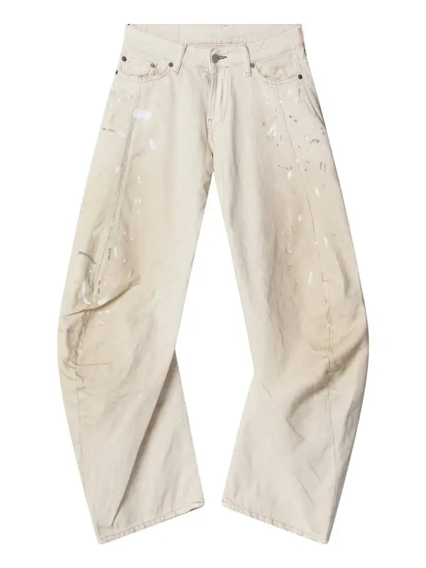 Acne Studios Loose Fit Wide Leg Jeans - White