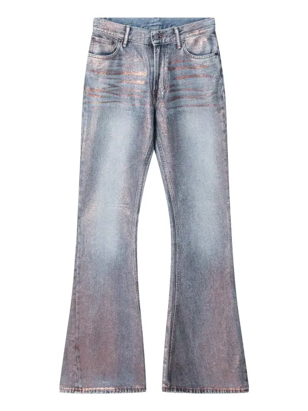 Acne Studios Glitter Bootcut Jeans - Pink